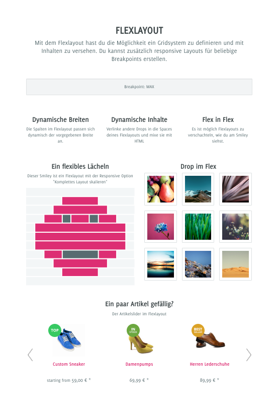 Flex Layout | JTL Shop Drop - Kreativkonzentrat Store